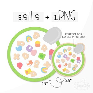 Bowl of Cereal Top View Cookie Cutter .STL Files + . PNG Eddie Image ...