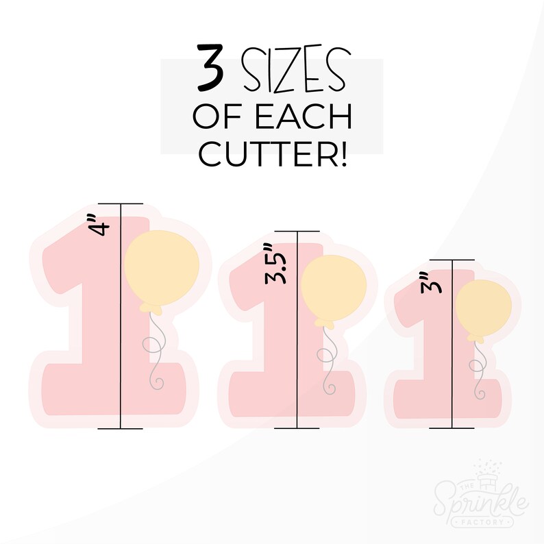 Number 1 Balloons STL Cookie Cutter AND Bonus Stencils Eddie - Etsy