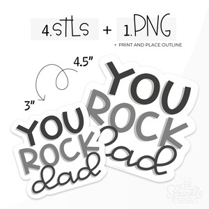 You Rock Dad Cookie Cutter .STL Files + . PNG Eddie Image! - Etsy