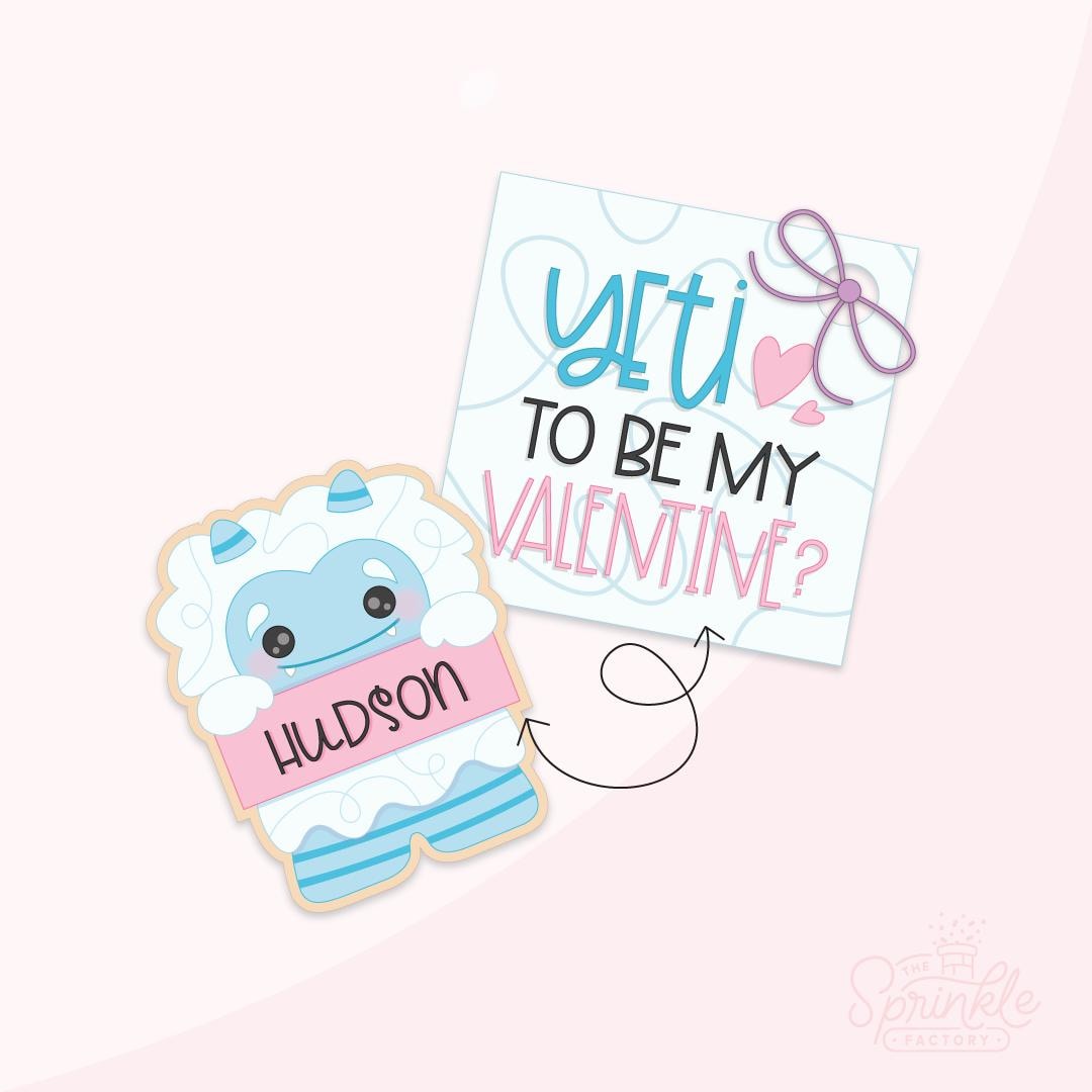 Yeti Valentine .PDF Tag + .STL Cutter Bundle - Etsy