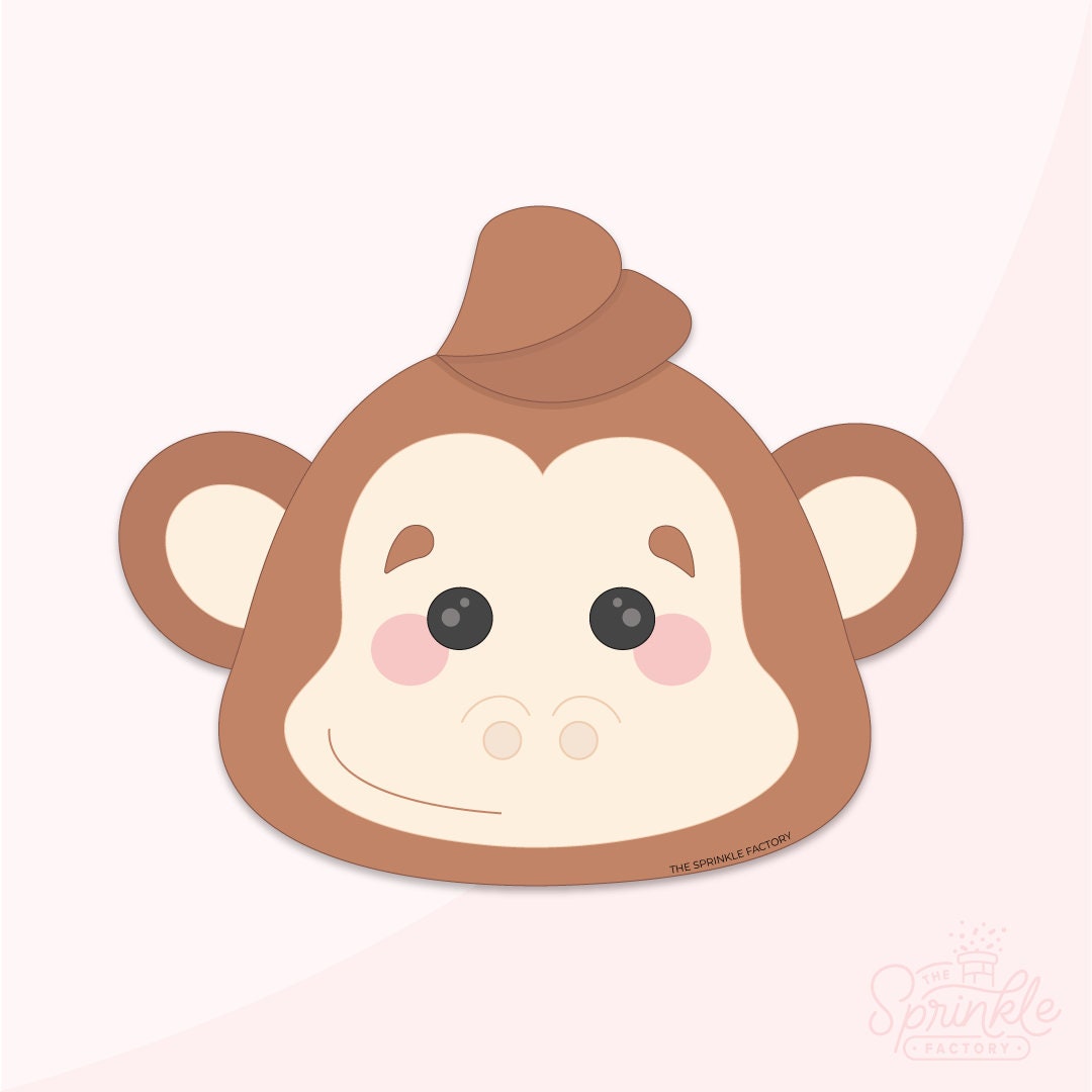 Monkey Face Cookie Cutter .STL Files + . PNG Eddie Image! - Etsy