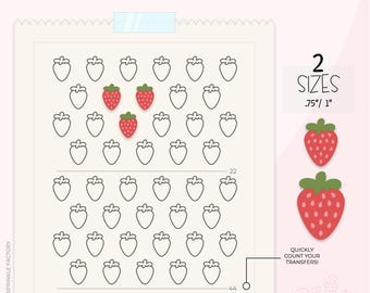 Strawberry Transfer Template Printable Icing Transfer Sheet - Etsy