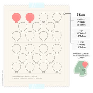 Balloon Icing Transfer Sheet Printable .PDF - Etsy