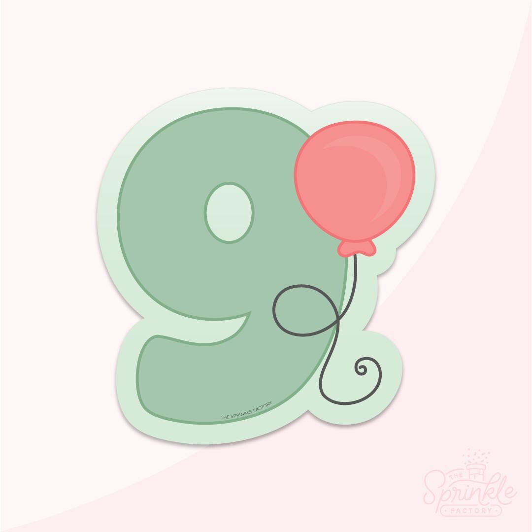 Number 9 Balloons STL Cookie Cutter AND Bonus Stencils, Eddie Outlines ...