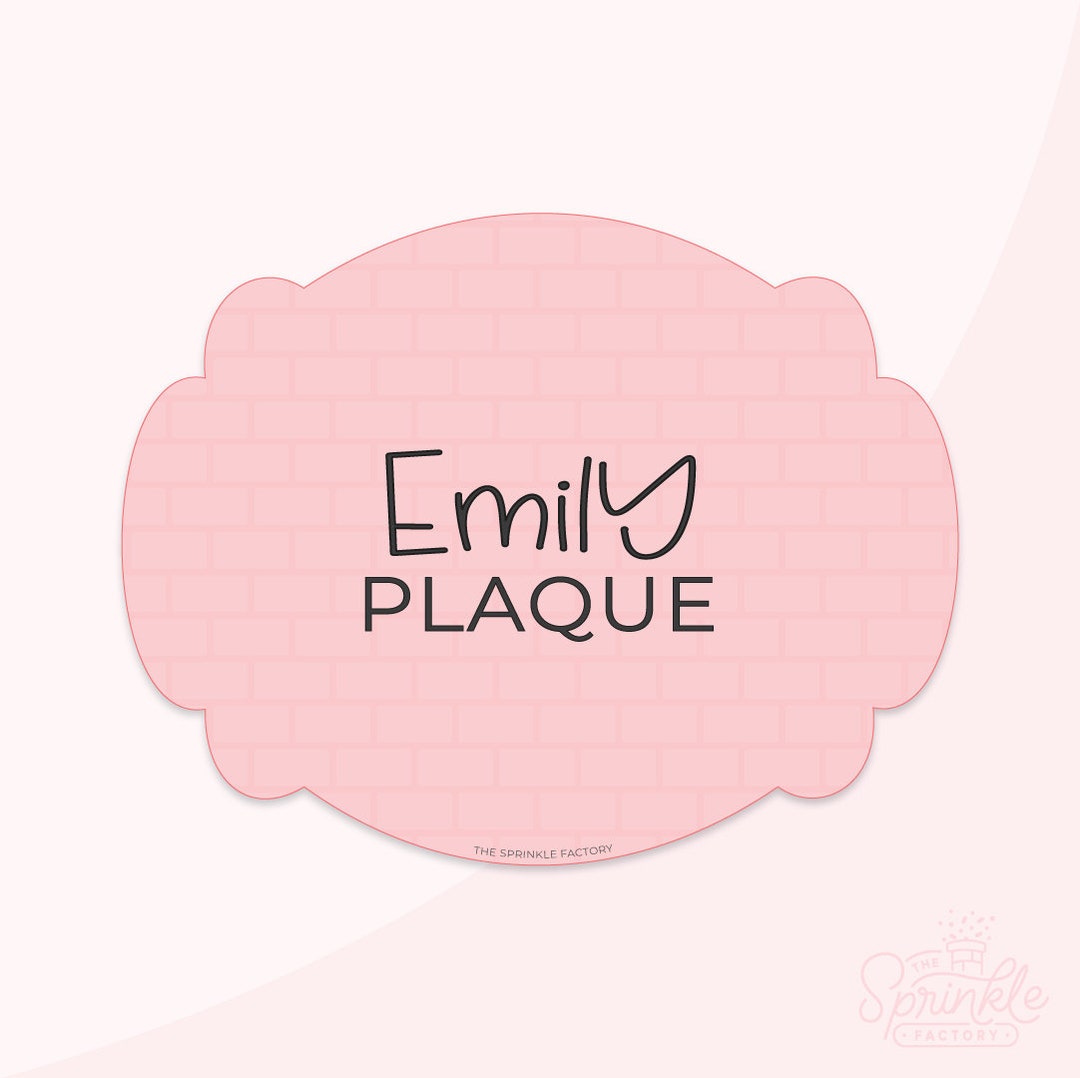 Emily Plaque Cookie Cutter .STL Files + .SVG Outline! - Etsy