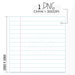 Notebook Paper Print .PNG - Etsy