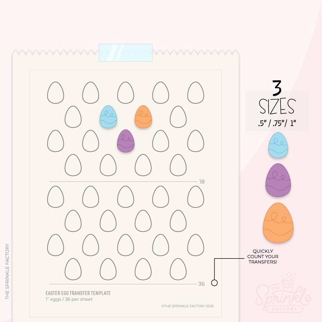 Easter Egg Icing Transfer Sheet Printable .PDF - Etsy