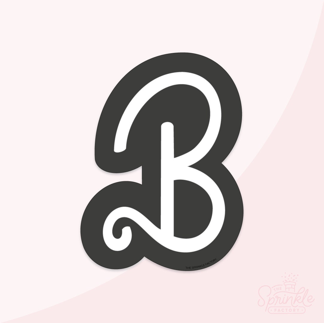 Barbie B Logo Barbie™ B And Silhouette Pressed Sugars 12 Count