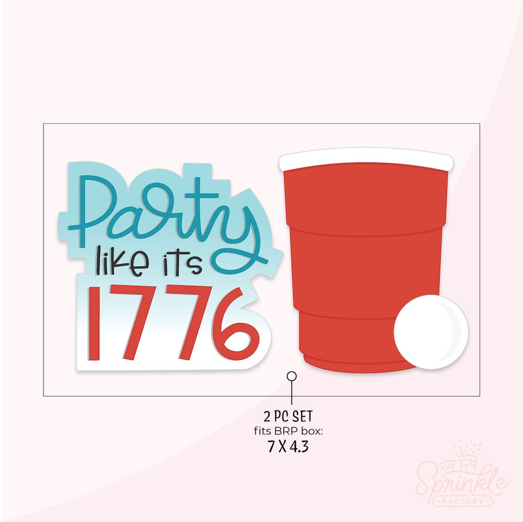 Party Like It's 1776 Set Cookie Cutter .STL Files + . PNG Eddie Images ...