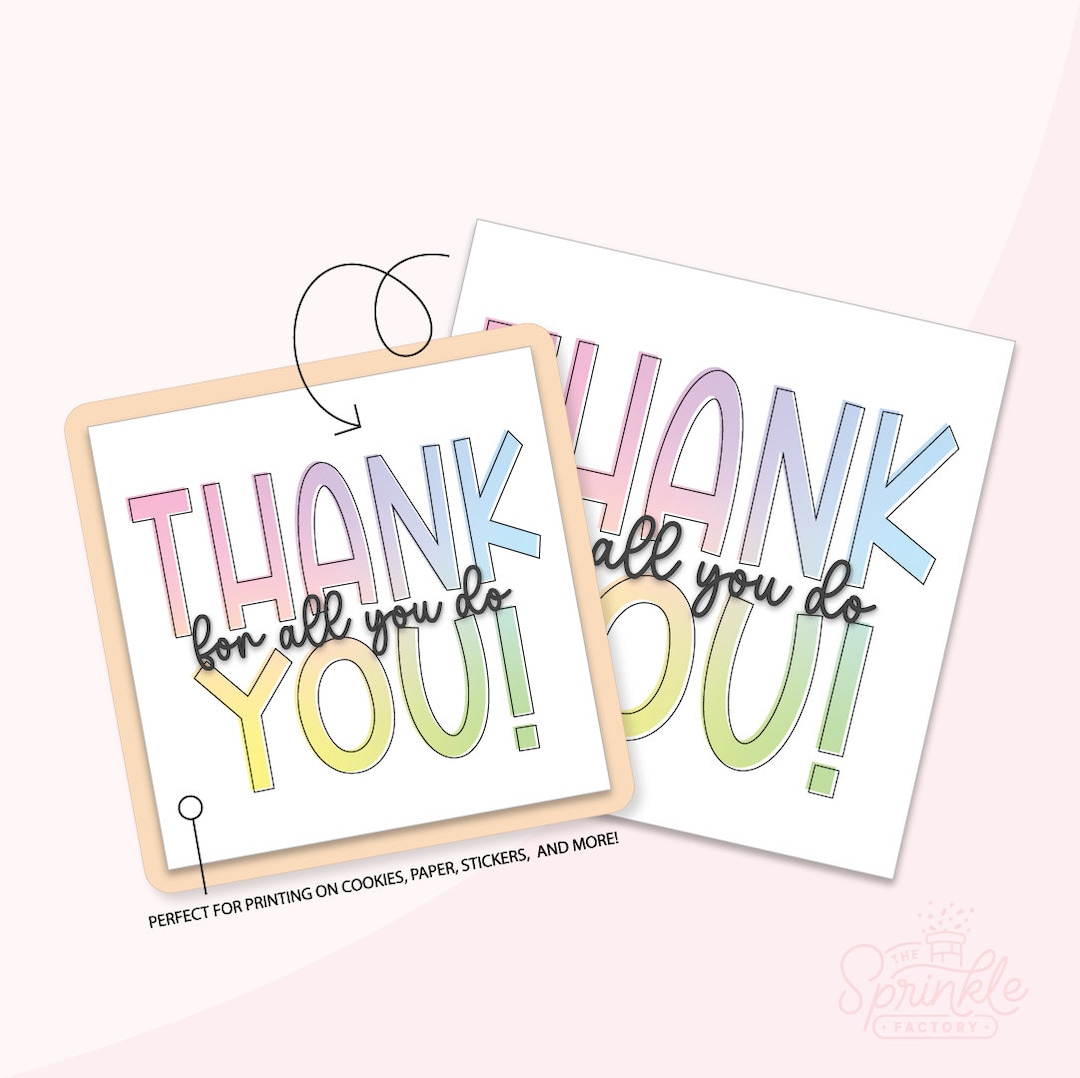 Thank You for All You Do .PNG Graphic Set - Etsy