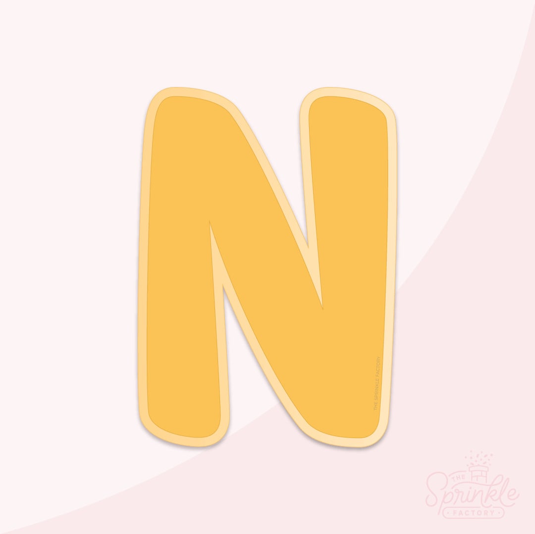 Chunky Letter N Cookie Cutter .STL Files + .SVG Outlines! - Etsy