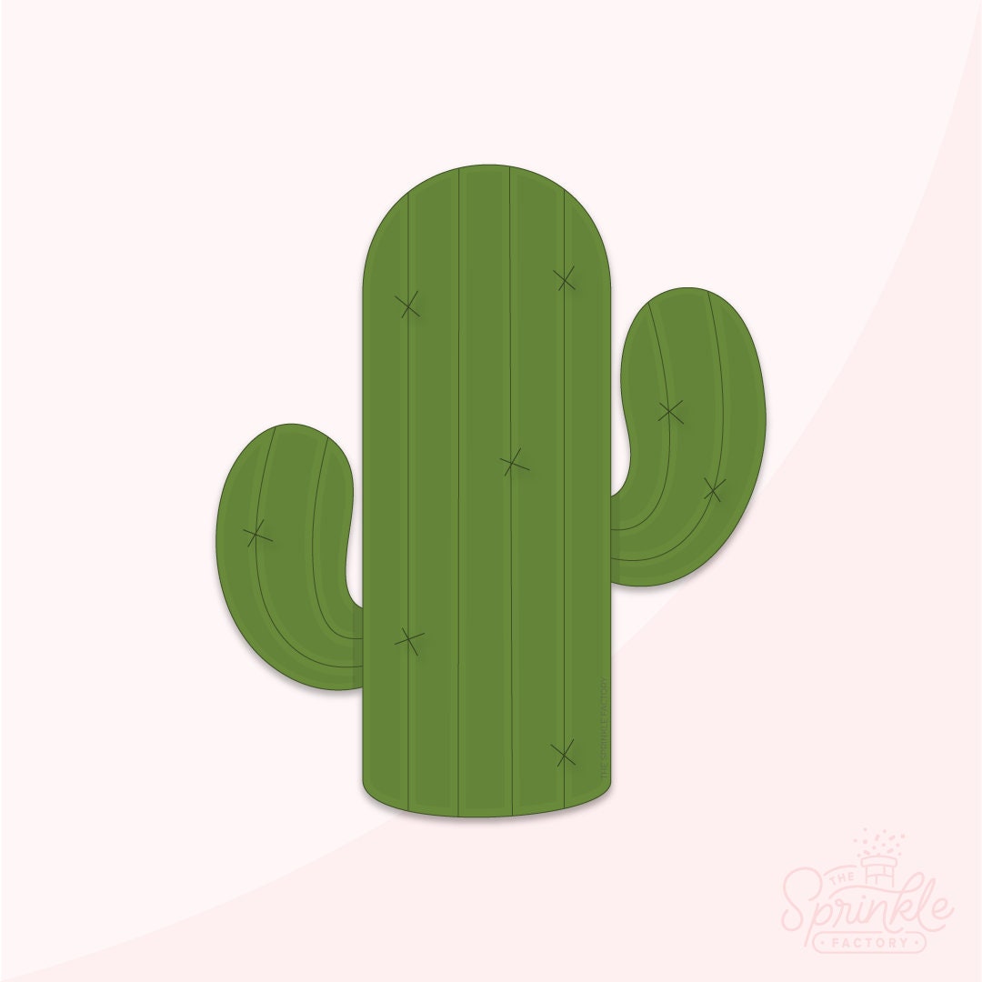 Tall Cactus Cookie Cutter Stl Files With Eddie Png Image Etsy