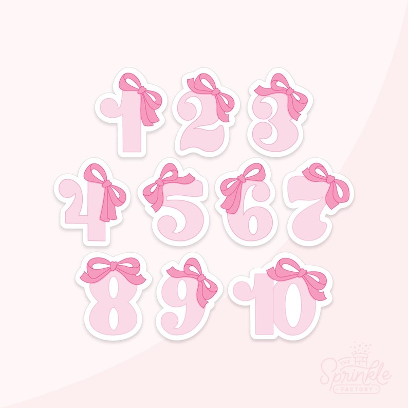 Number 1-10 Coquette Cookie Cutter Collection 40 .STL Files + 10 PNG ...