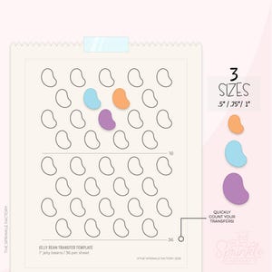 Jelly Bean Icing Transfer Sheet Printable .PDF - Etsy