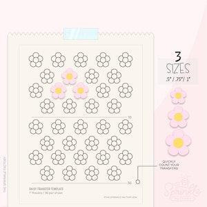 Daisy Icing Transfer Sheet Printable .PDF - Etsy