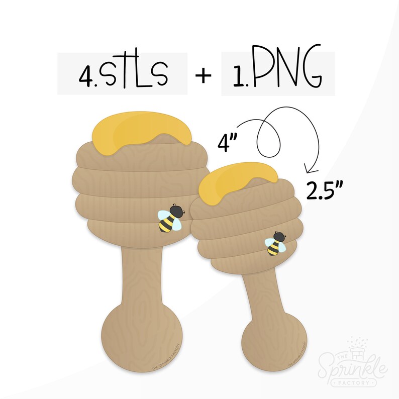 Honey Rattle Cookie Cutter .STL Files + . PNG Eddie Image! - Etsy
