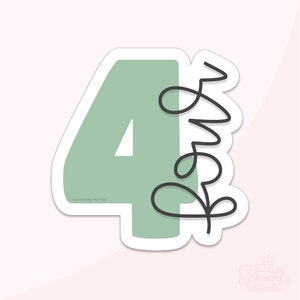 Number 4 Lettered Cookie Cutter .STL Files + .SVG Outlines! - Etsy