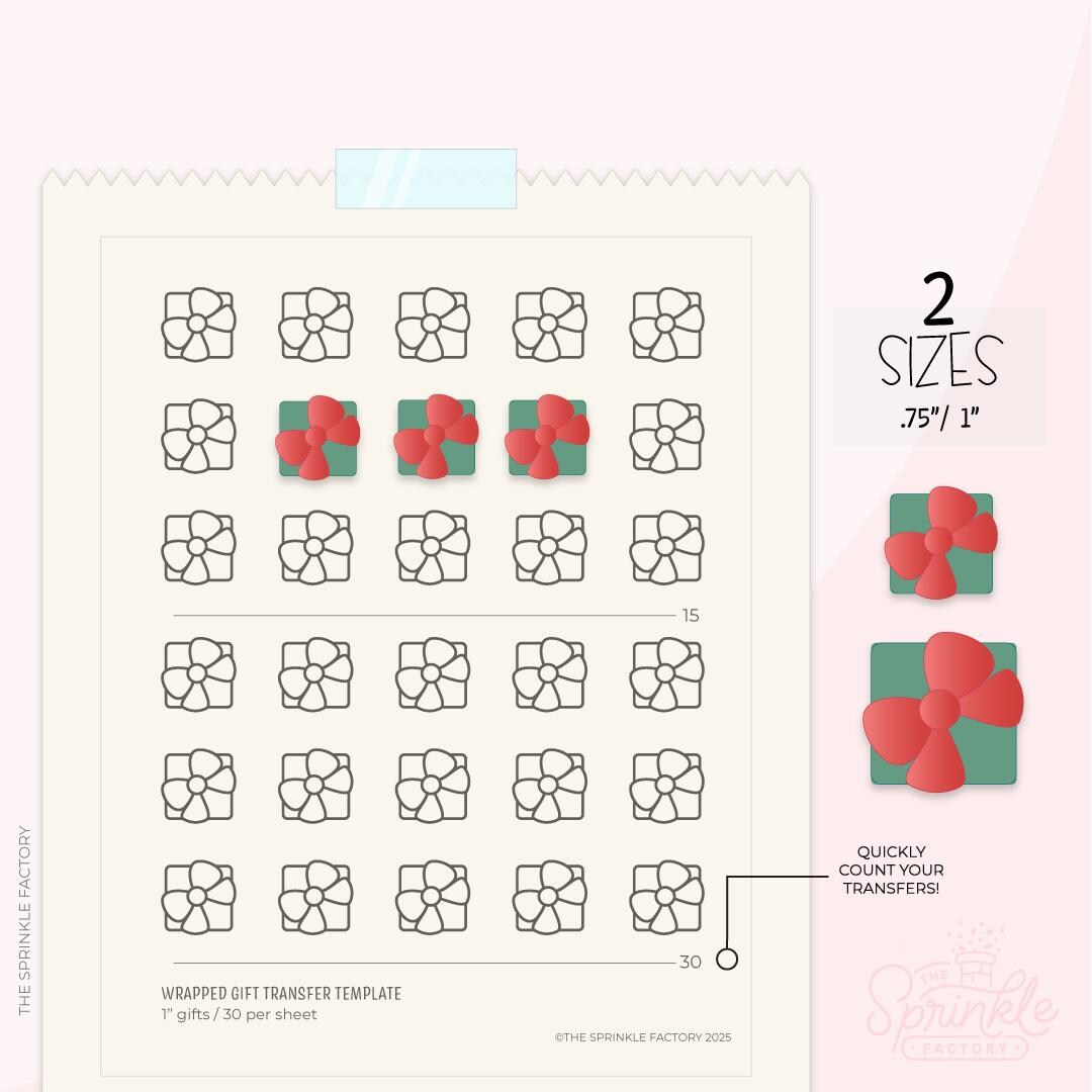 Wrapped Gift Icing Transfer Sheet Printable .PDF - Etsy
