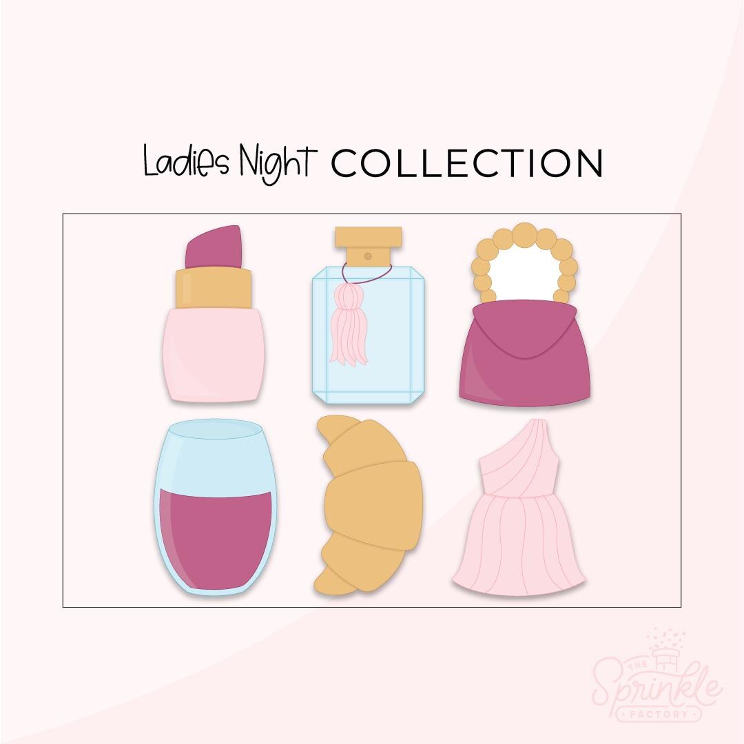 Ladies Night Cookie Cutter Collection 6 .STL Files + 6 .PNG Eddie ...