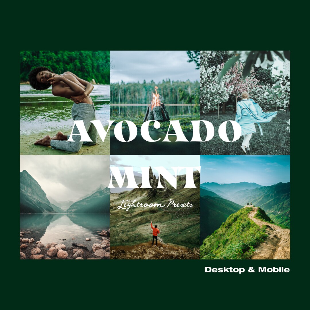 Avocado Mint Lightroom Presets | Fresh Green Mobile & Desktop Filters ...