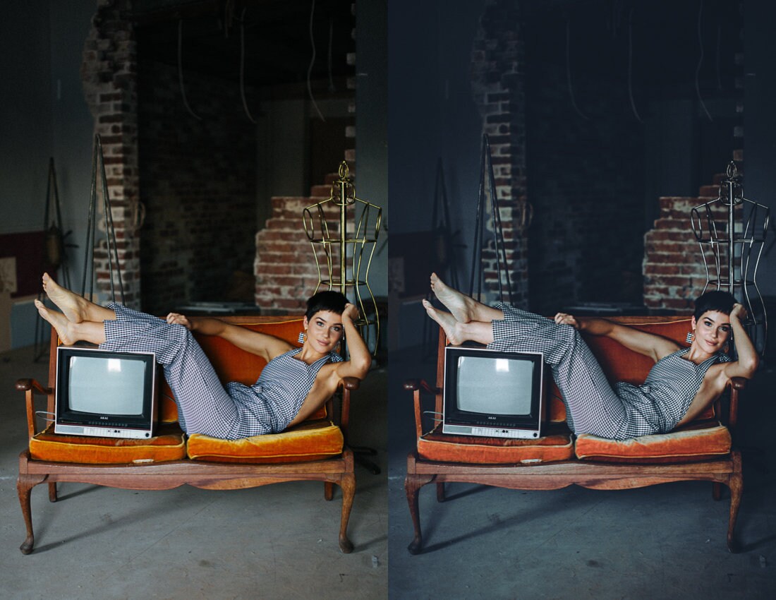 Dark Blue Shadow Lightroom Presets Packs Aesthetic for Desktop - Etsy