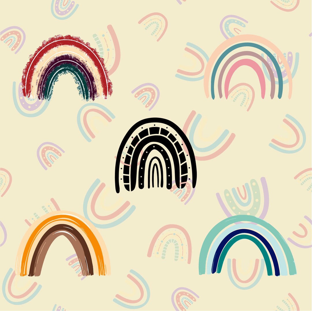 Boho Rainbow + Pattern Bundle Vector Files EPS PDF SVG - Etsy