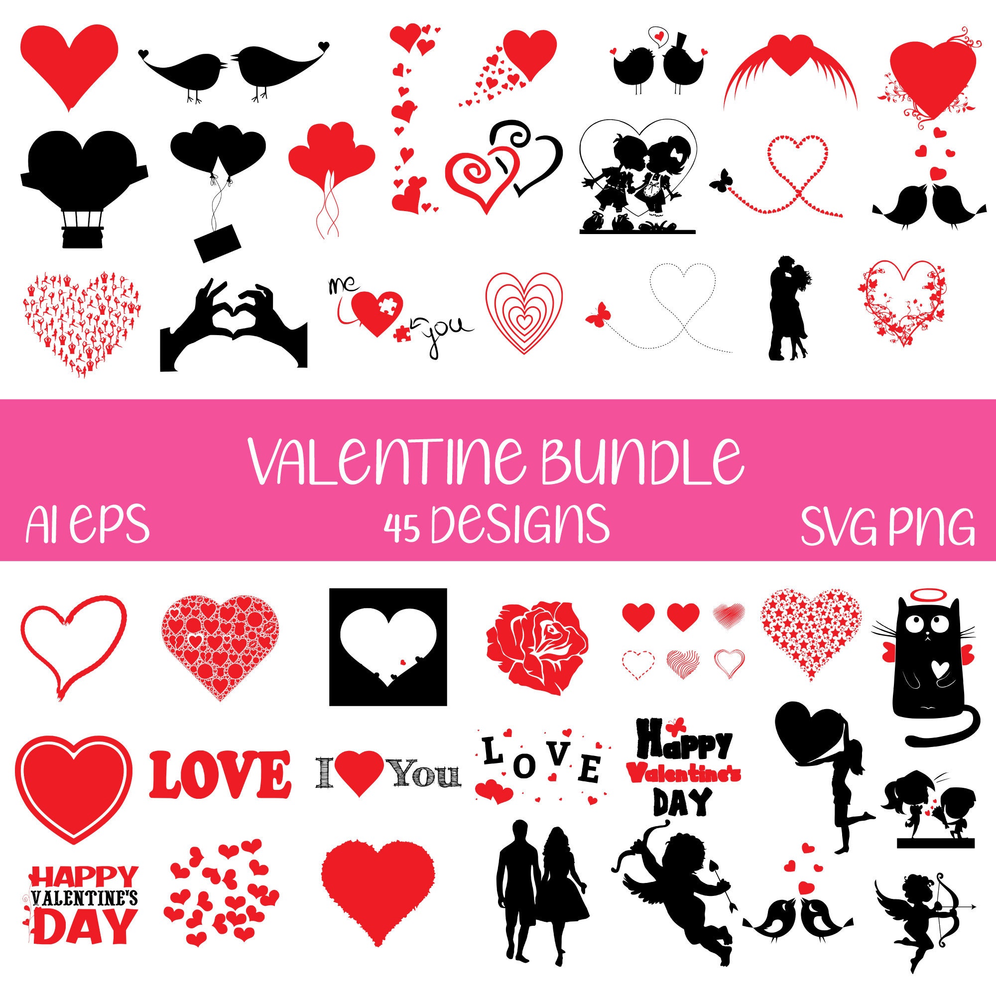 Valentine Svg, Valentine Svg Bundle, Valentine's Day Svg, Love Svg ...