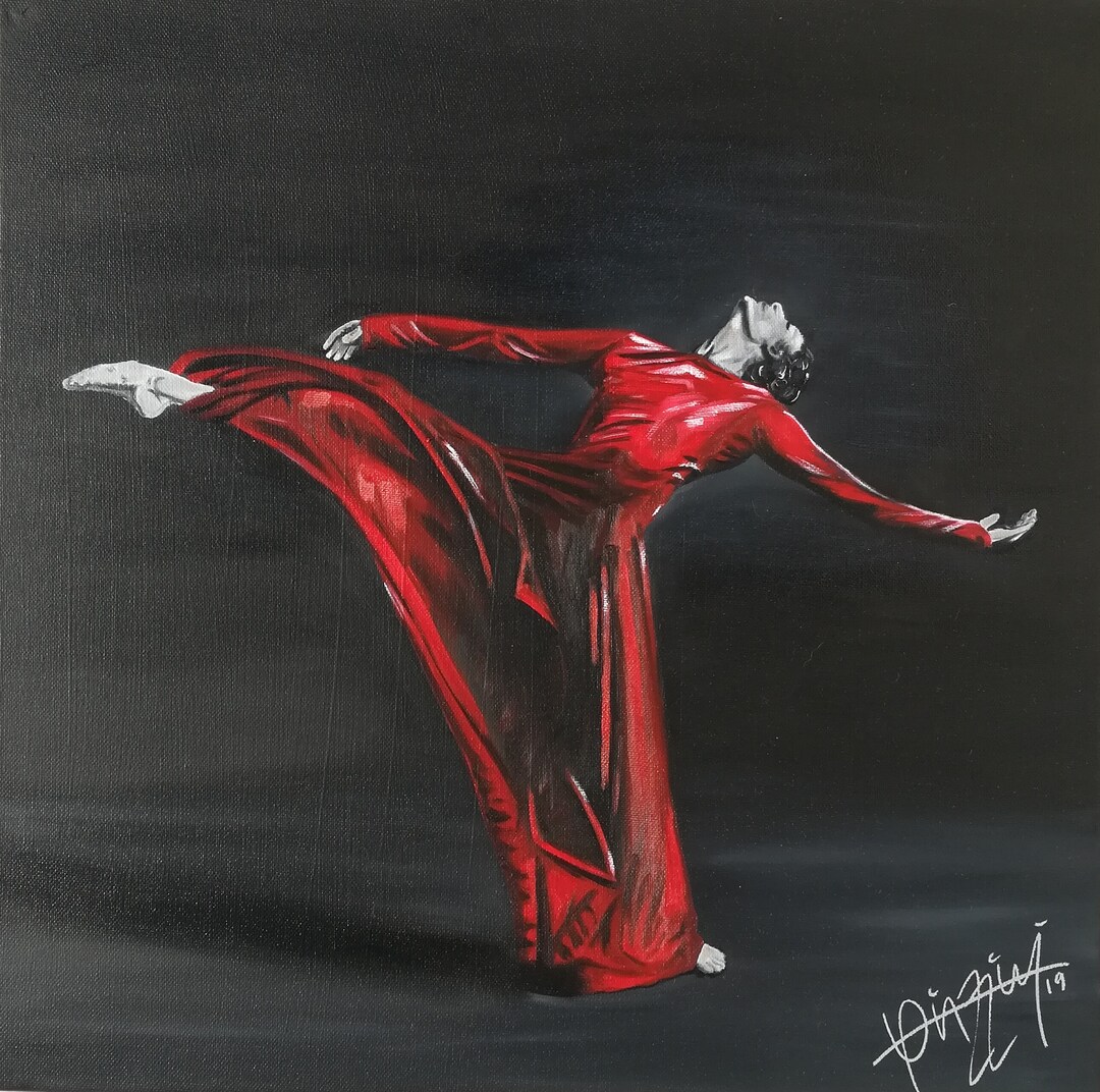 Red Spirit Oil on Canvas. - Etsy