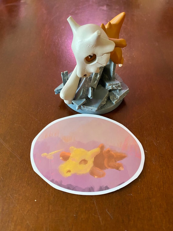 Sleepy Cubone Vinyl Sticker - Etsy