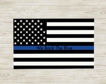 We Back the Blue Sticker - Etsy