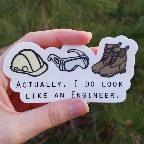 Actually I Do Look Like an Engineer Female Sticker - Etsy