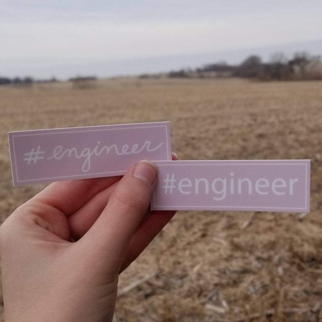 Hashtag Engineer | Female Engineer | Sticker - Etsy