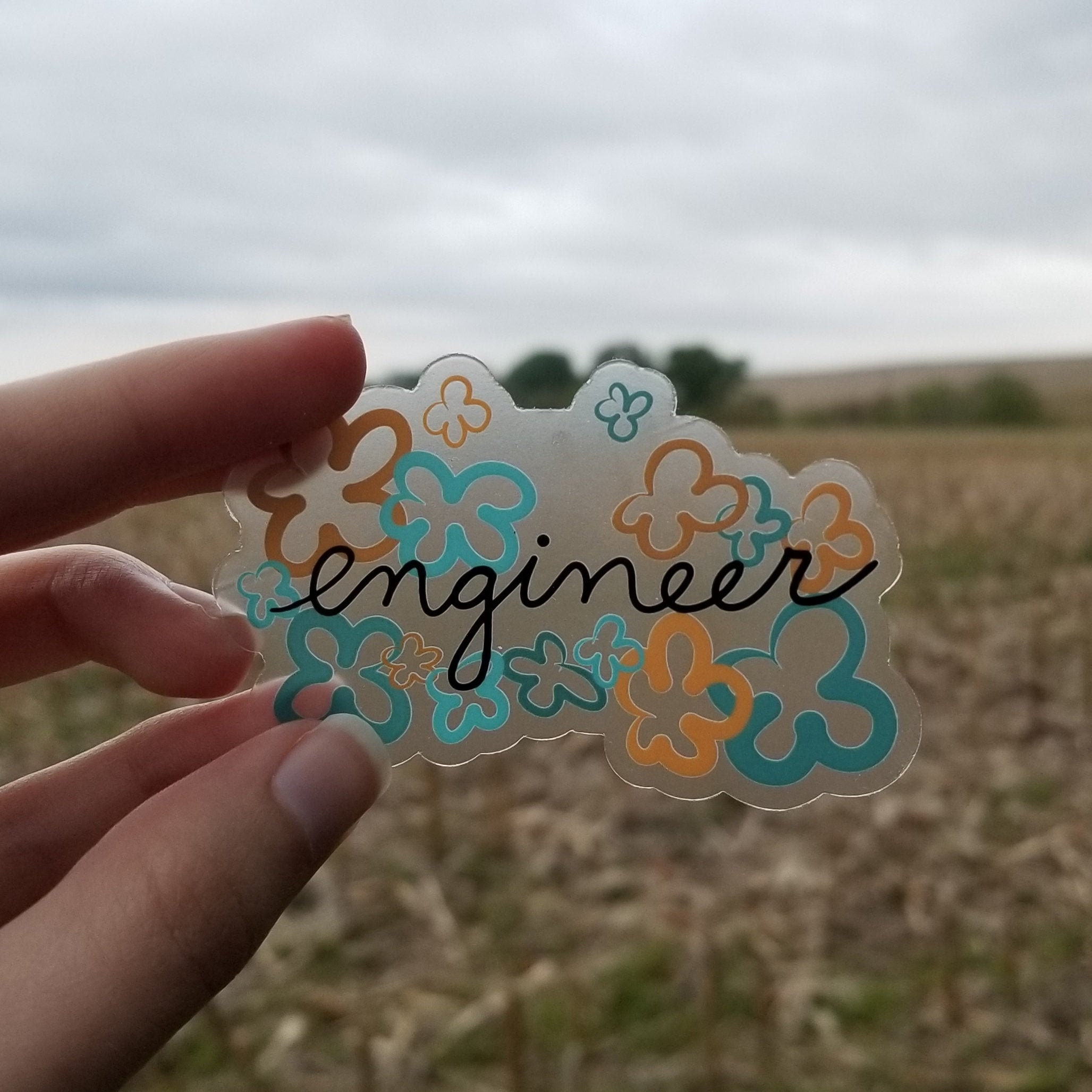 Groovy Engineer Female Engineer Sticker | Etsy