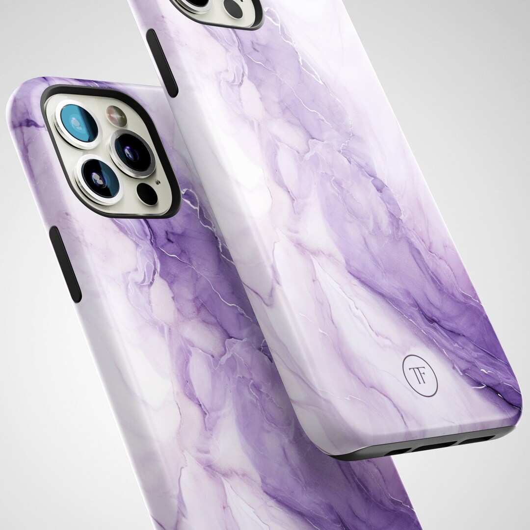 Purple Marble iPhone Case, iPhone 14 Pro Case, iPhone 13 Case, iPhone ...