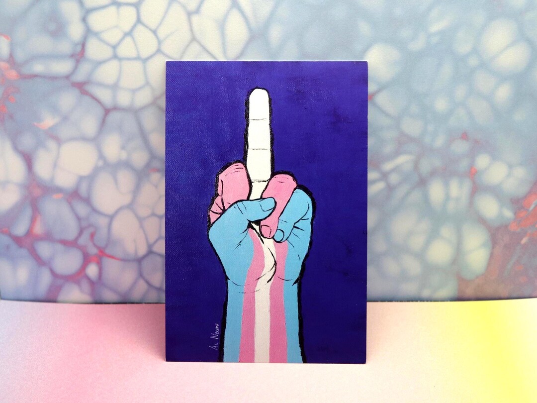 Salute - Transgender Pride Postcard Art Print - Etsy