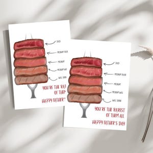 Funny Father's Day Card: Rare Dad Steak BBQ Humor (digital Download) - Etsy