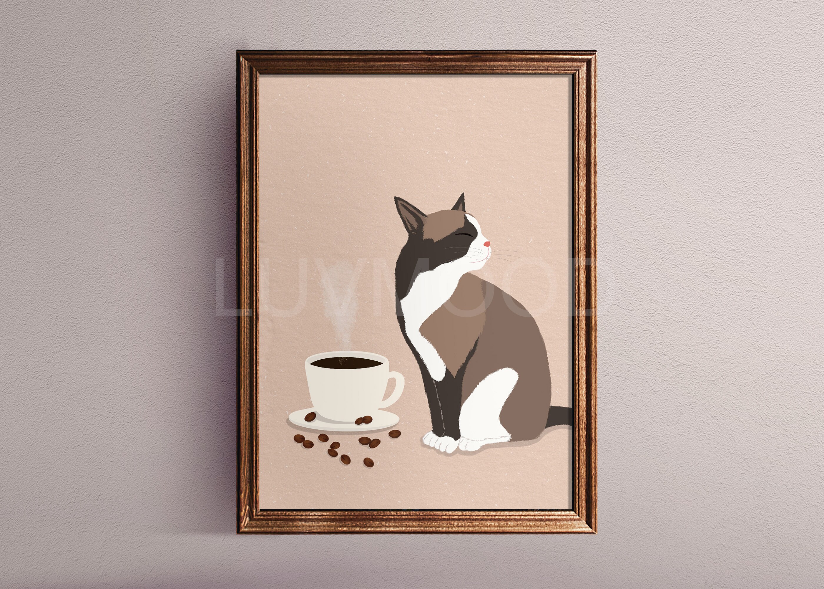 Digital Prints Prints Instant Download Family Portrait Cat Lover Gift ...