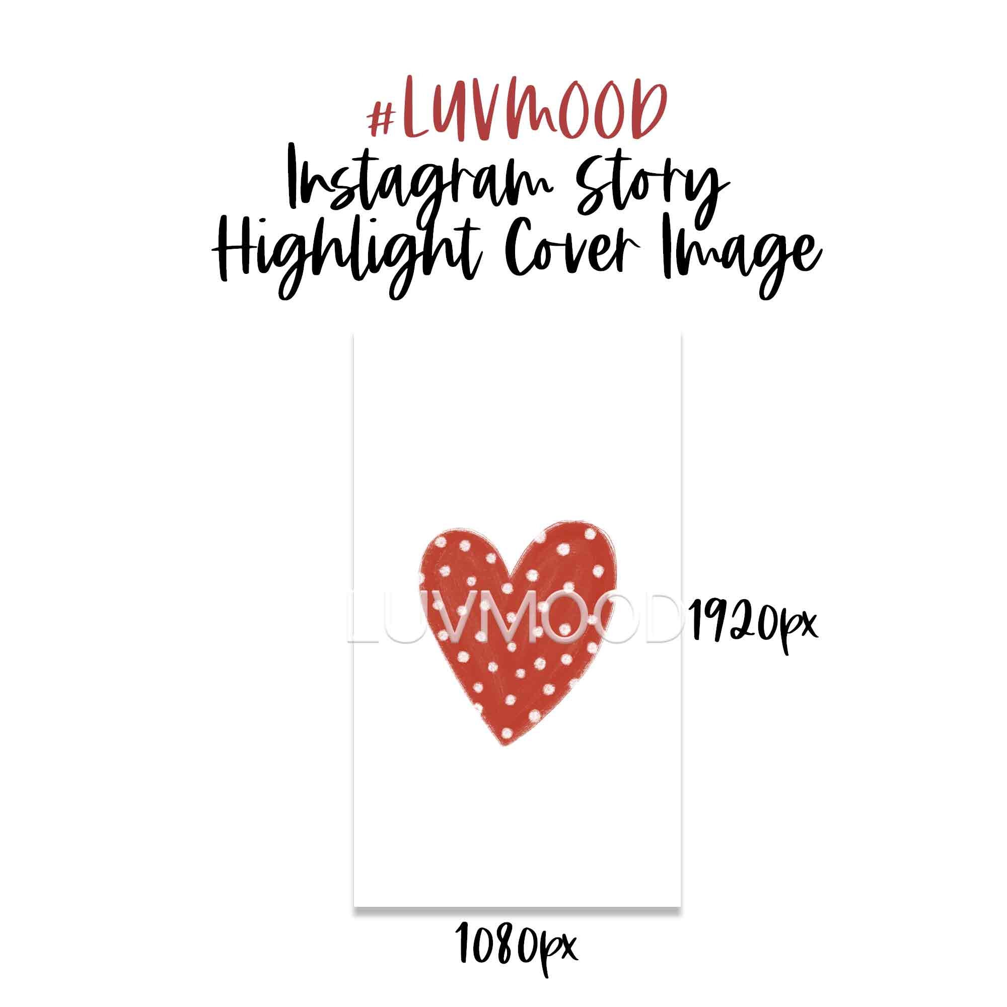 Heart Instagram Story Highlights Covers Red Heart Instagram - Etsy