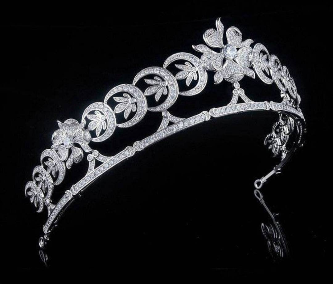 Tiara Crown With American Zirconia 925 Sterling Silver - Etsy