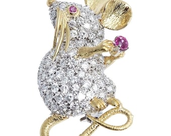 925 Sterling Silver Victorian Diamond Brooch - Etsy