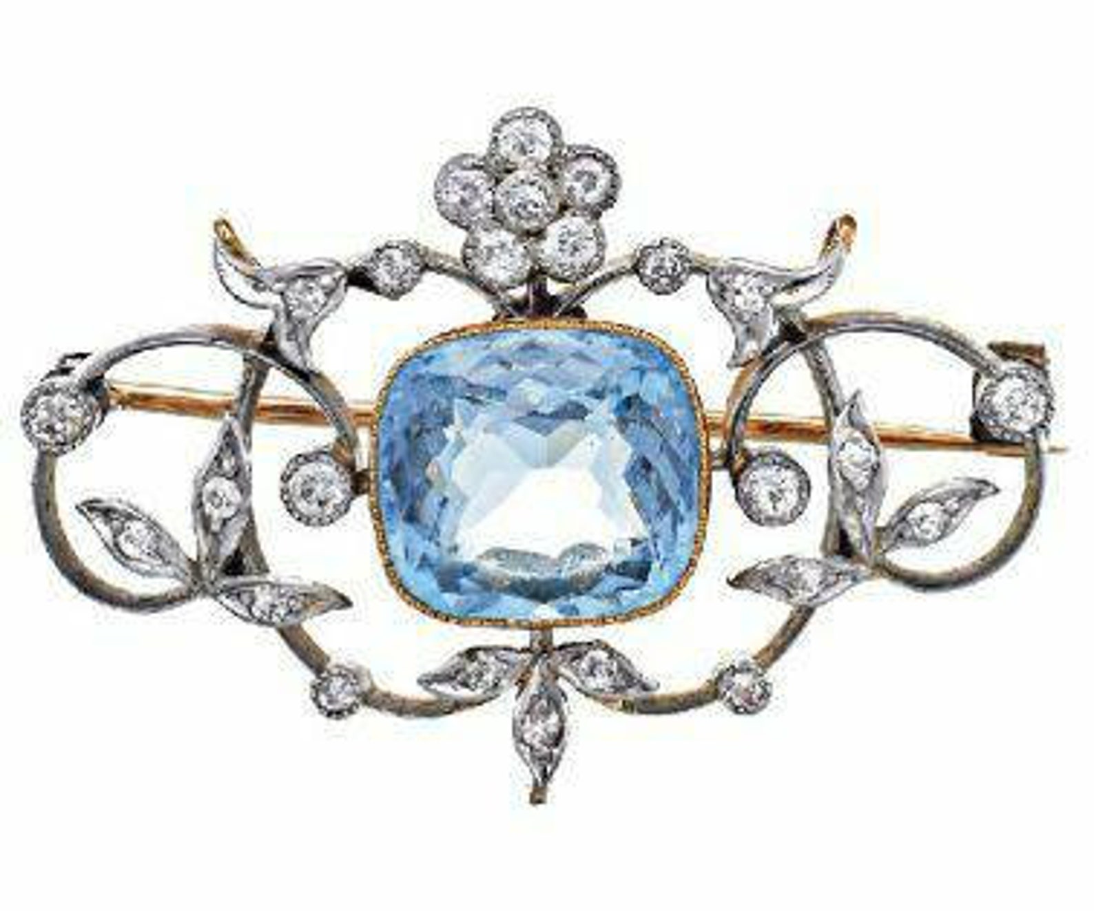 Victorian Diamonds Silver Brooch - Etsy