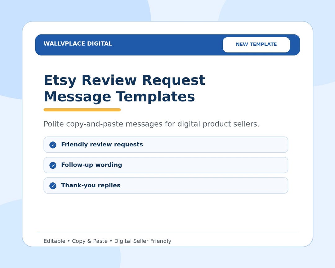 Etsy Review Request Message Templates - Etsy
