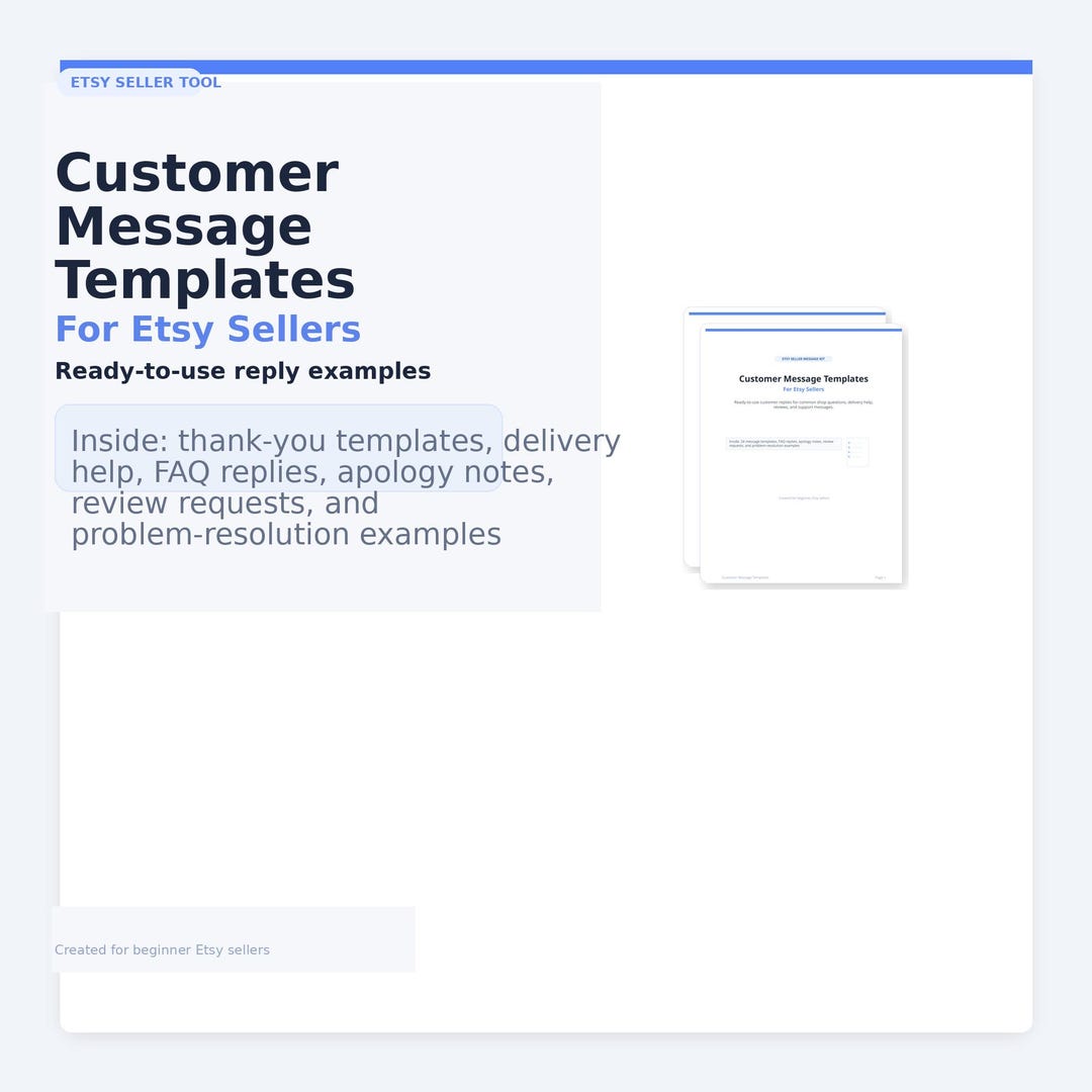Customer Message Templates for Etsy Sellers - Etsy