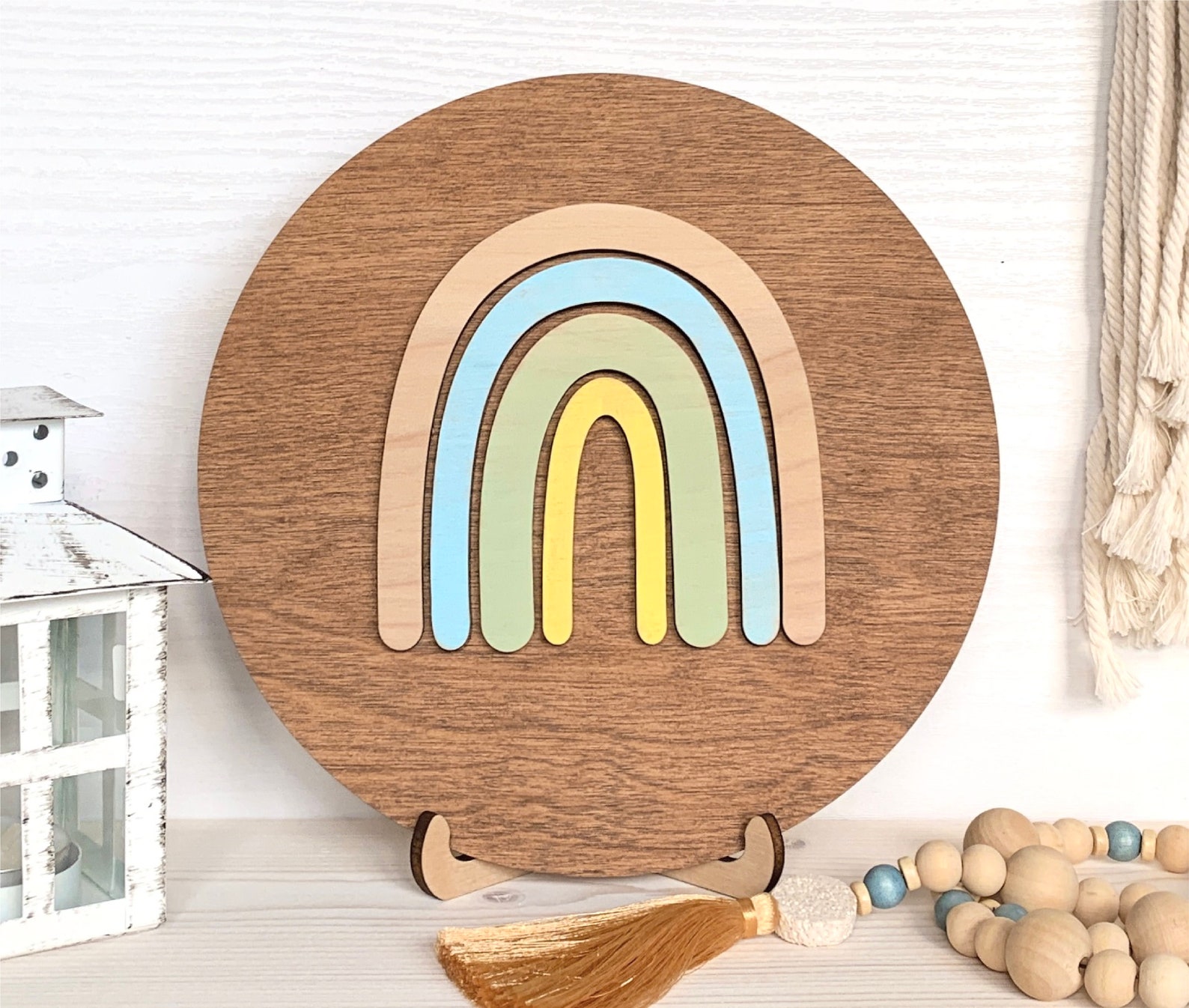 Boho Rainbow Scandi Decor Name Sign Nursery Decor Wall | Etsy