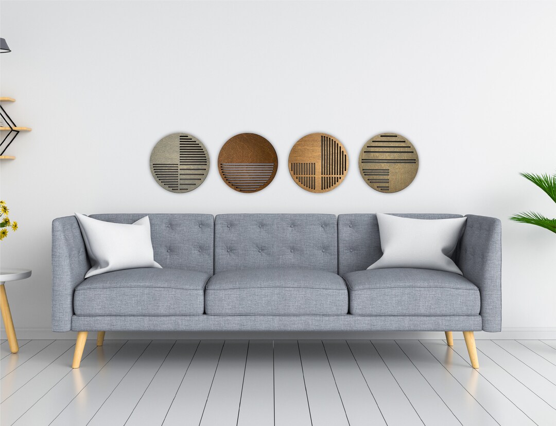 Geometric Wall Decor | Modern Wall Hangings | Wood Circles | Art Deco ...