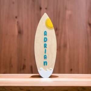 Personalized Surfboard Sign, Custom Name Plaque, Beach Decor, Surfer ...