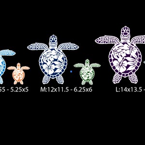 Hawaiian Sea Turtle Family Wood Wall Art: Tropical Honu Ohana Decor - Etsy