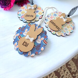 Personalized Easter Bunny Basket Tags, Custom Easter Decor, Easter ...
