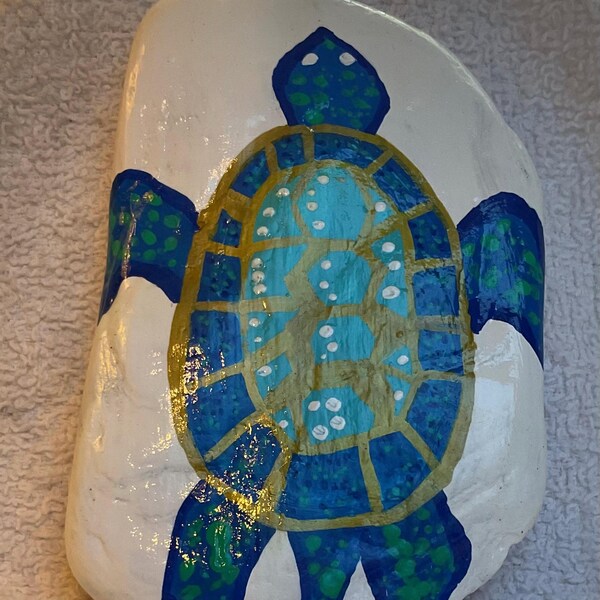 Painted Turtle Rock - Etsy