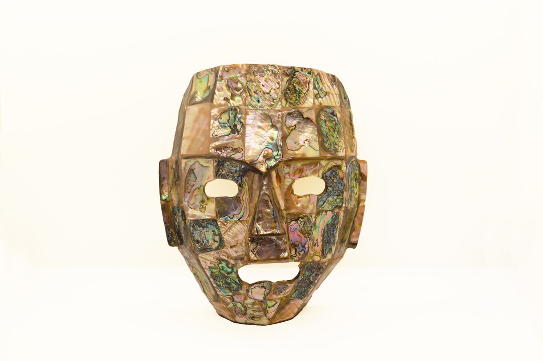 Vintage Abalone Mayan Mask - Etsy